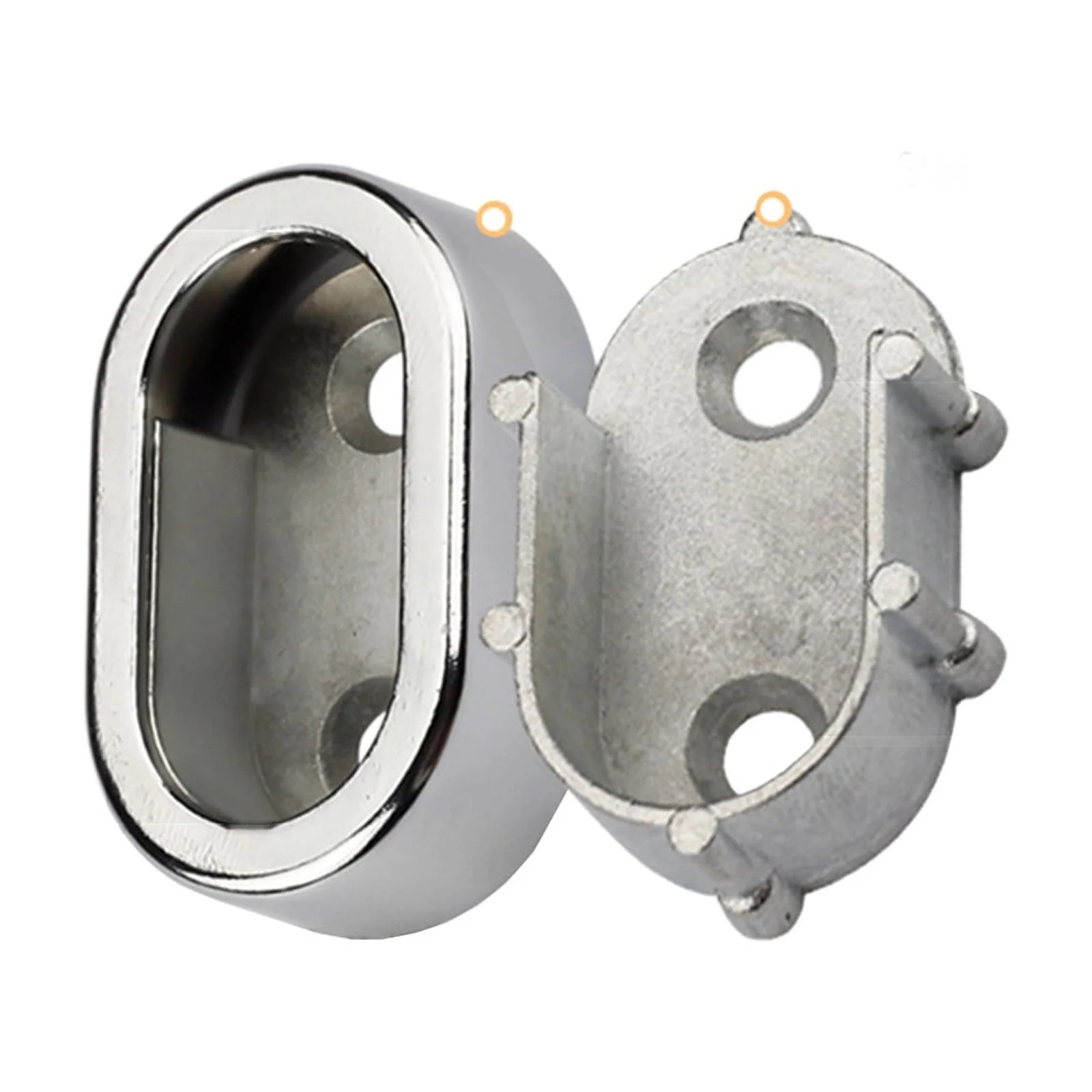 Oval Tube End Socket – Zinc Alloy Bracket for Wardrobe Rail